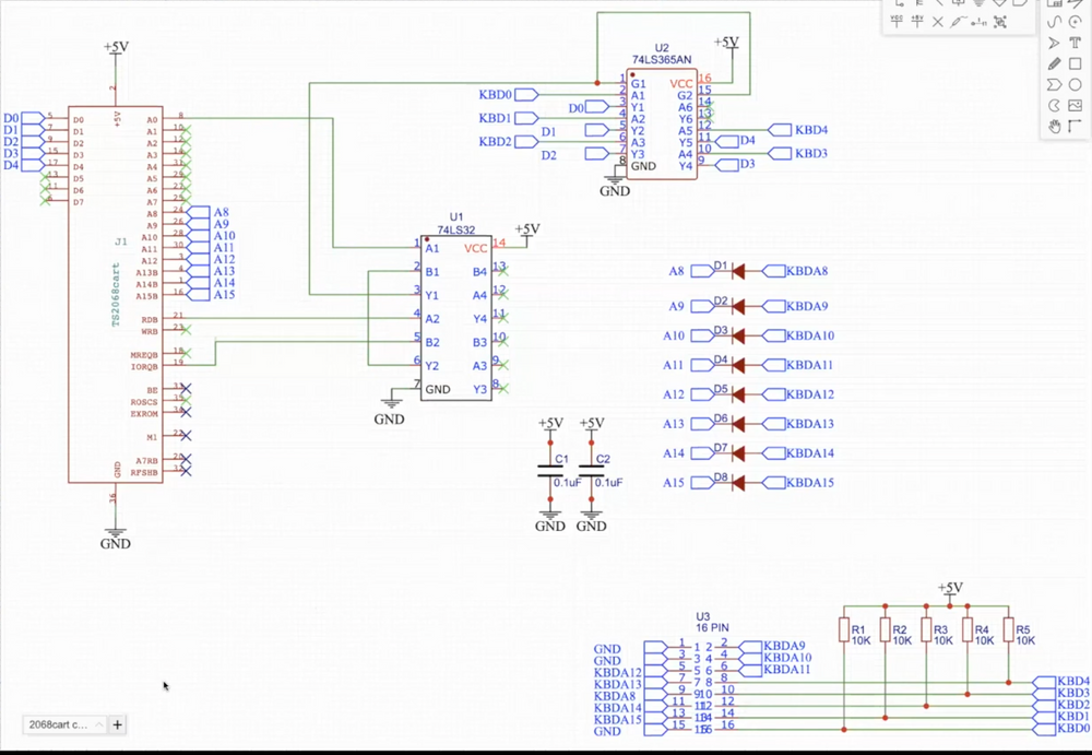 PLD Series - Part 2 - External ZX81 Keyboard Interface GAL