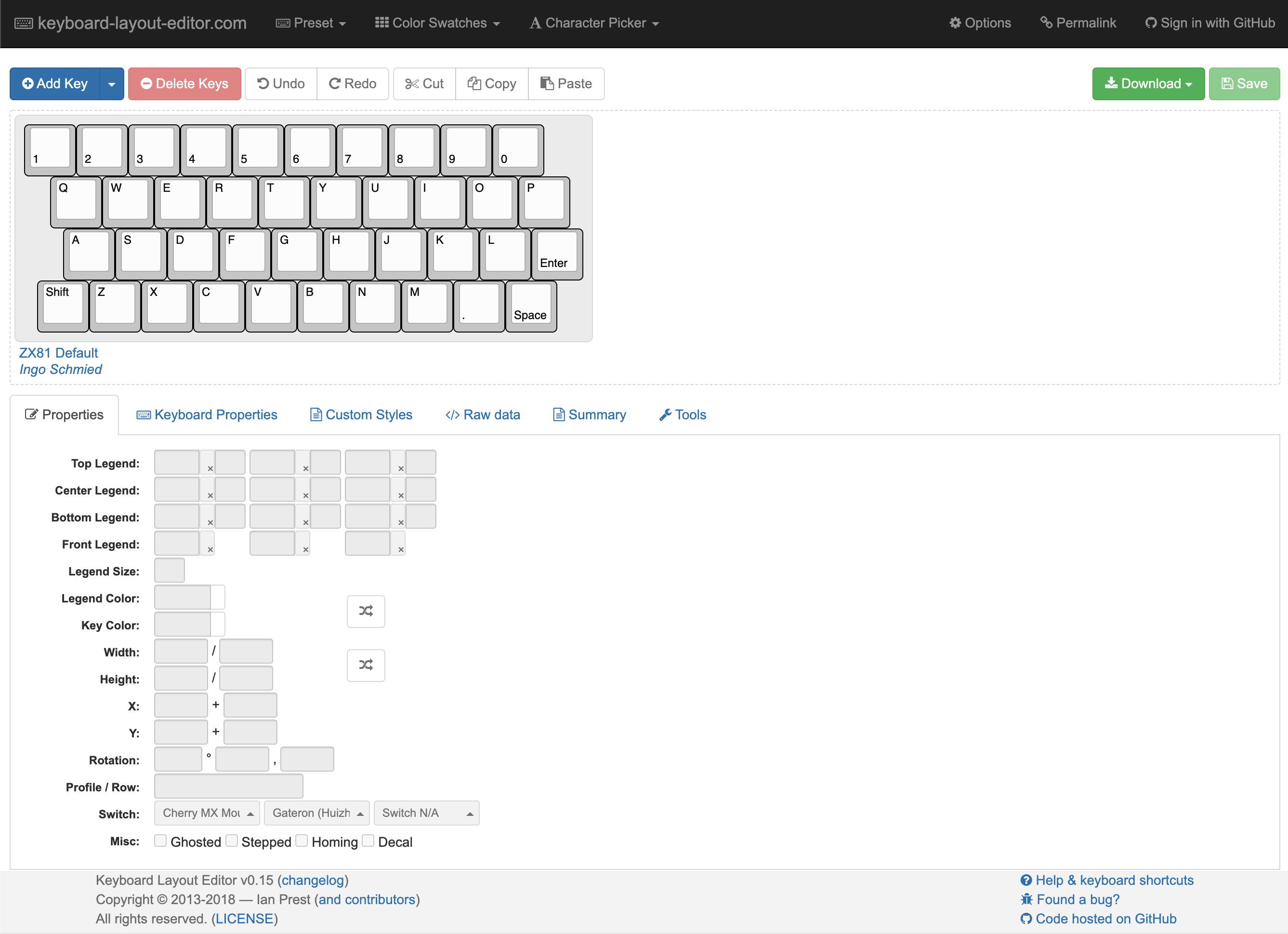 DIY ZX81 Mechanical Keyboard
